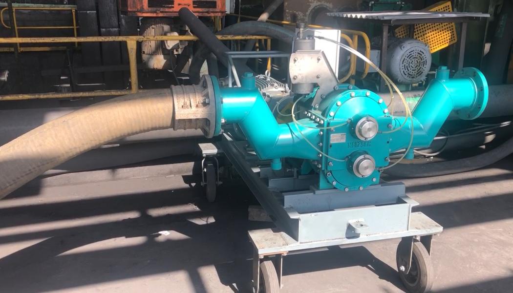 Robust, low wear rotary lobe pump extracts high solids content slurry ...